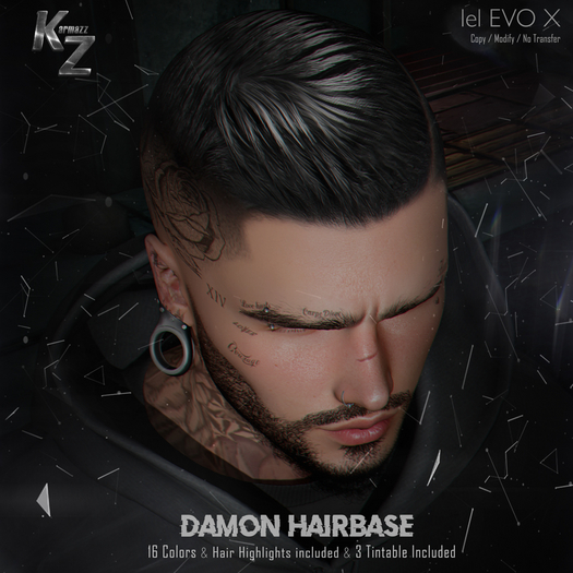 Second Life Marketplace - KARMAZZ Damon Hairbase - EVOX